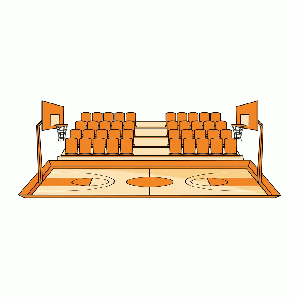 How To Draw A Basketball Court Step By Step