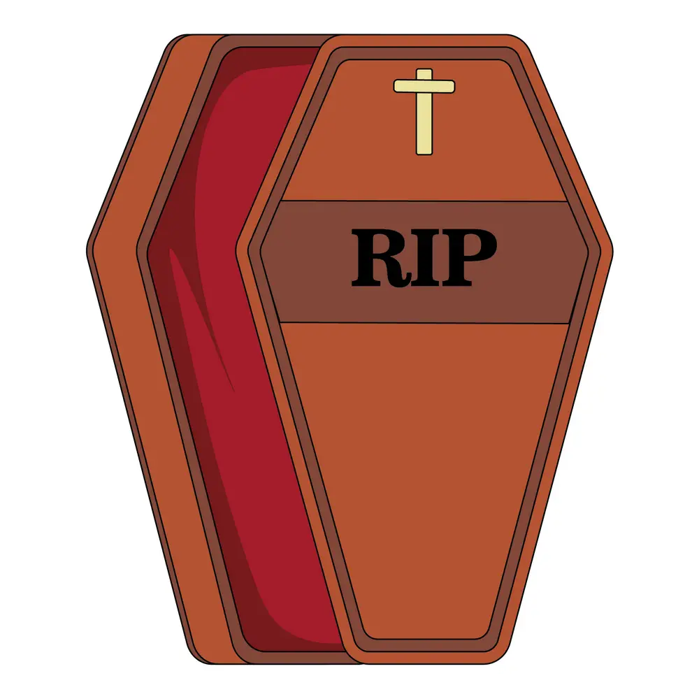How To Draw A Coffin Step By Step
