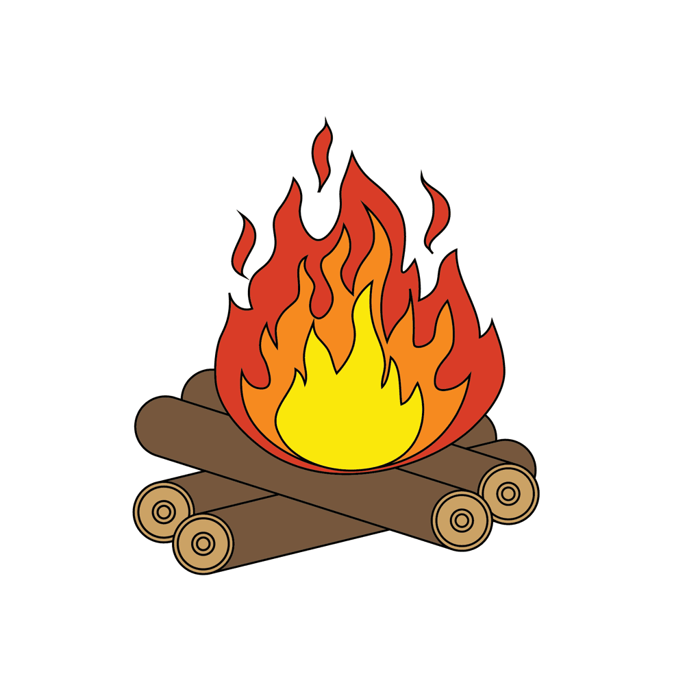 How To Draw A Fire Step By Step