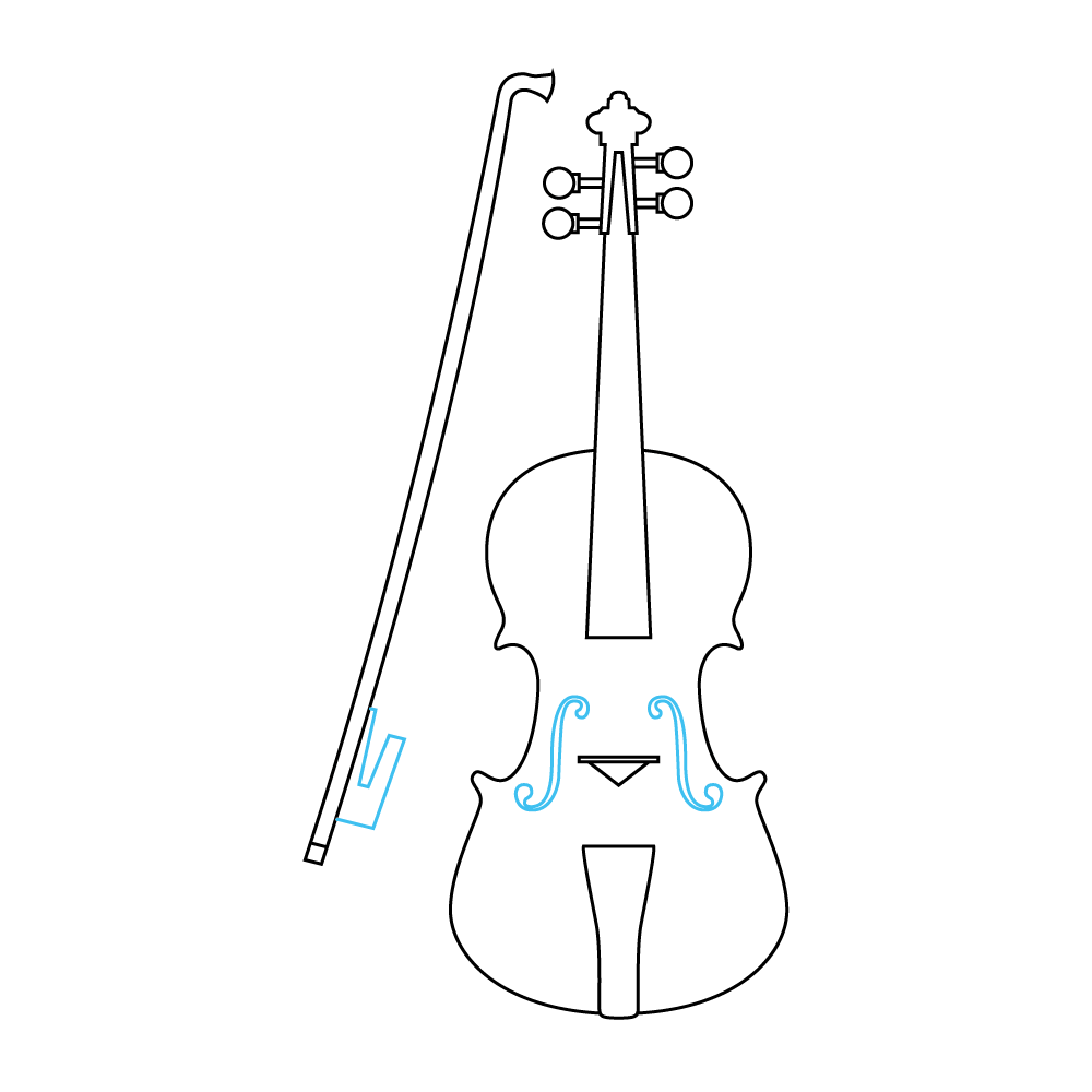 How To Draw A Cartoon Violin