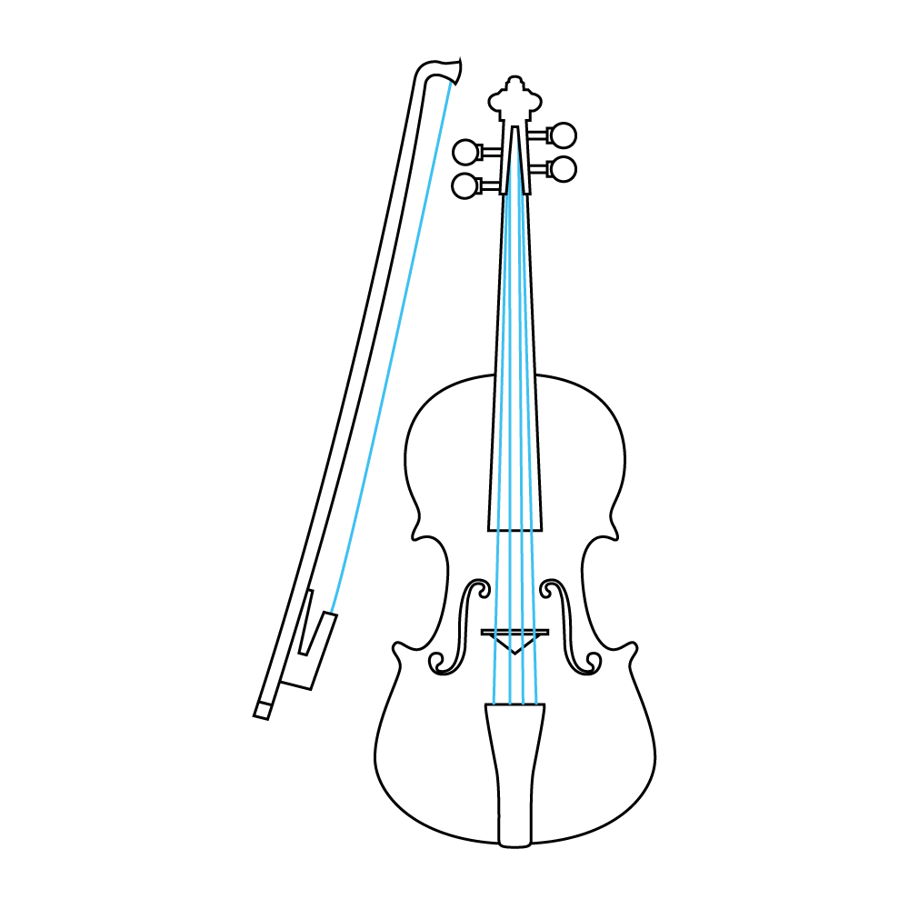 How To Draw A Cartoon Violin