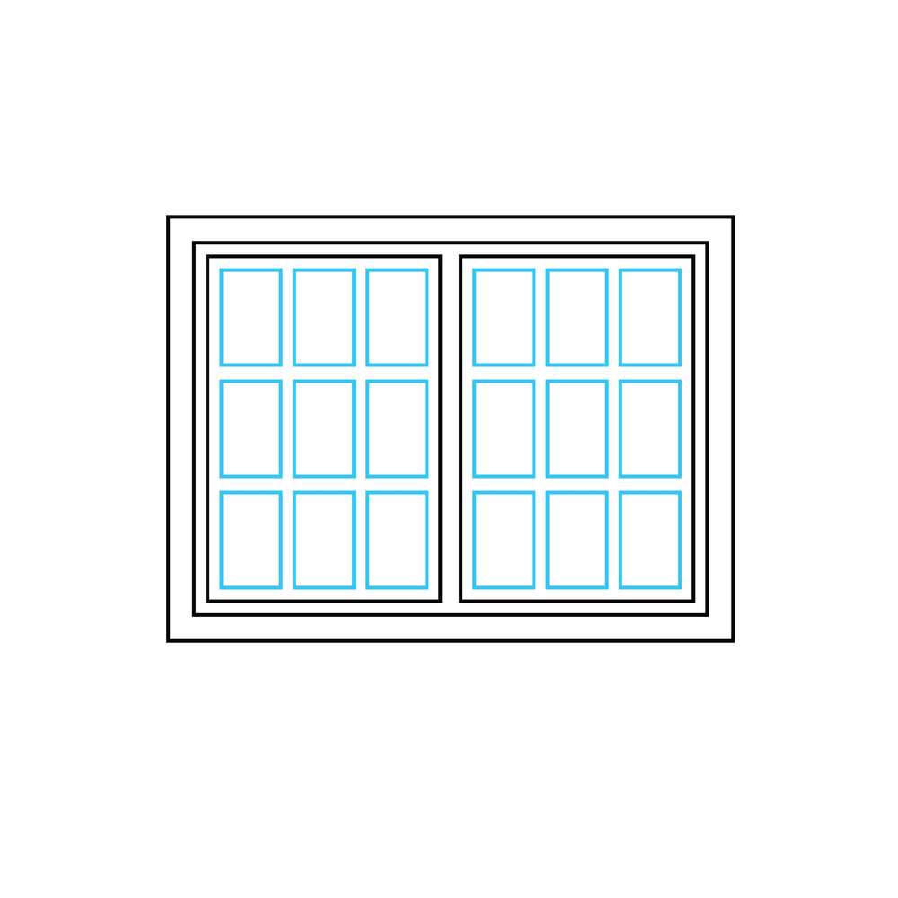How To Draw A Window Step By Step