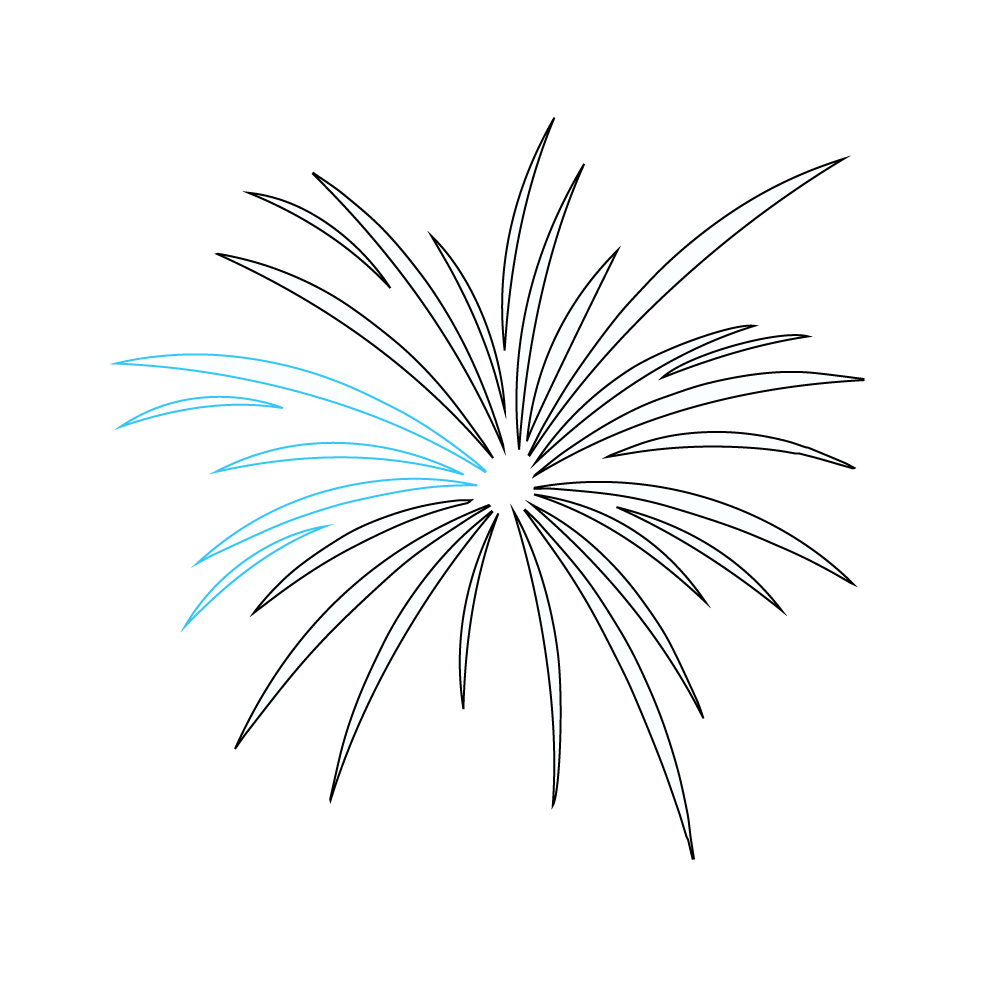 How To Draw Fireworks Step By Step Easy