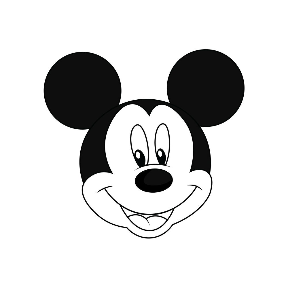 Mickey Mouse Clipart Black And White