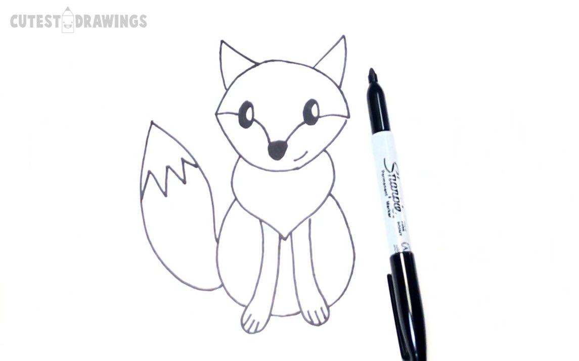 Easy Fox Drawings For Kids