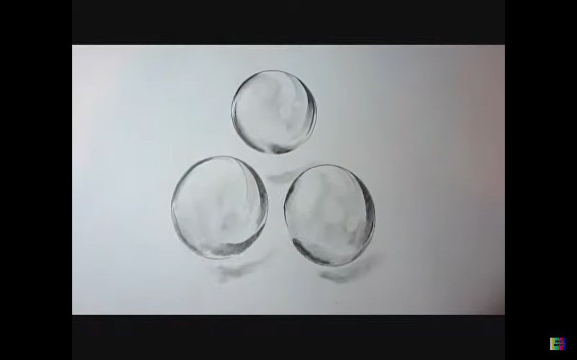 Bubbles Drawing In Pencil